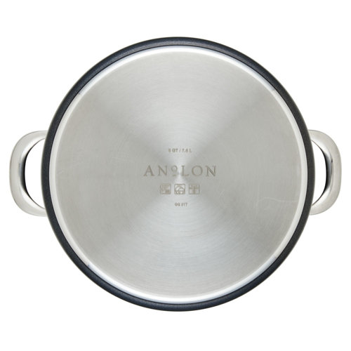 Anolon X Hybrid Nonstick Cookware Induction Pots and Pans Set, 7 Piece ...