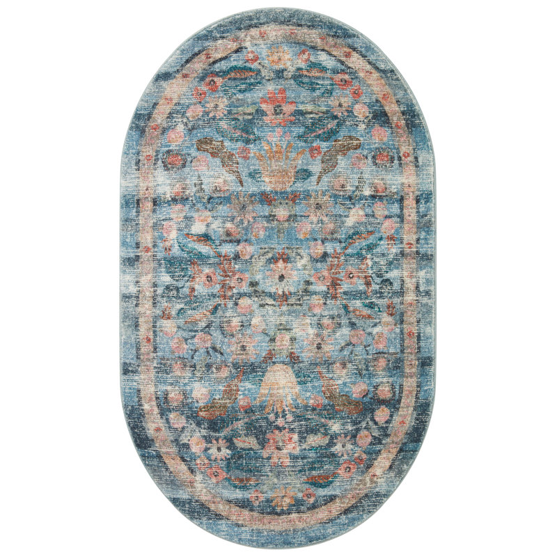 Rifle Paper Co. x Loloi Courtyard Blue Area Rug feat. CloudPile ...