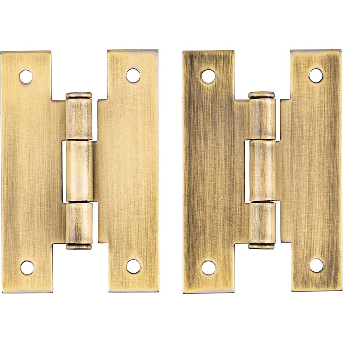 UNIQANTIQ HARDWARE SUPPLY Antique Brass "H" Type Cabinet Door Hinges ...