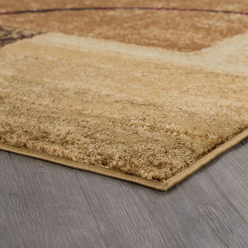 Ivy Bronx Abercorn Performance Brown/Red Rug & Reviews | Wayfair