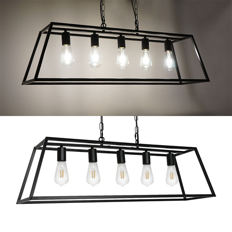 Gracie Oaks Doffin Modern Kitchen Island 5 Light & Reviews | Wayfair