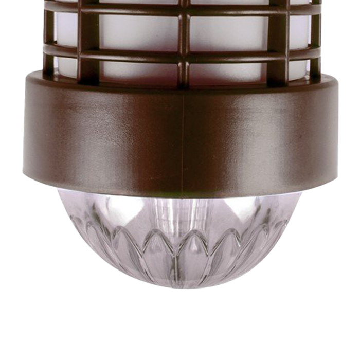 Crosslight Bronze Solar Powered Integrated LED Fence Post Cap Pack ...