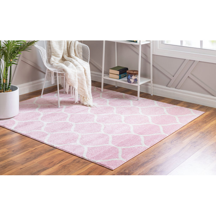 Bungalow Rose Llanet Performance Pink Rug & Reviews | Wayfair
