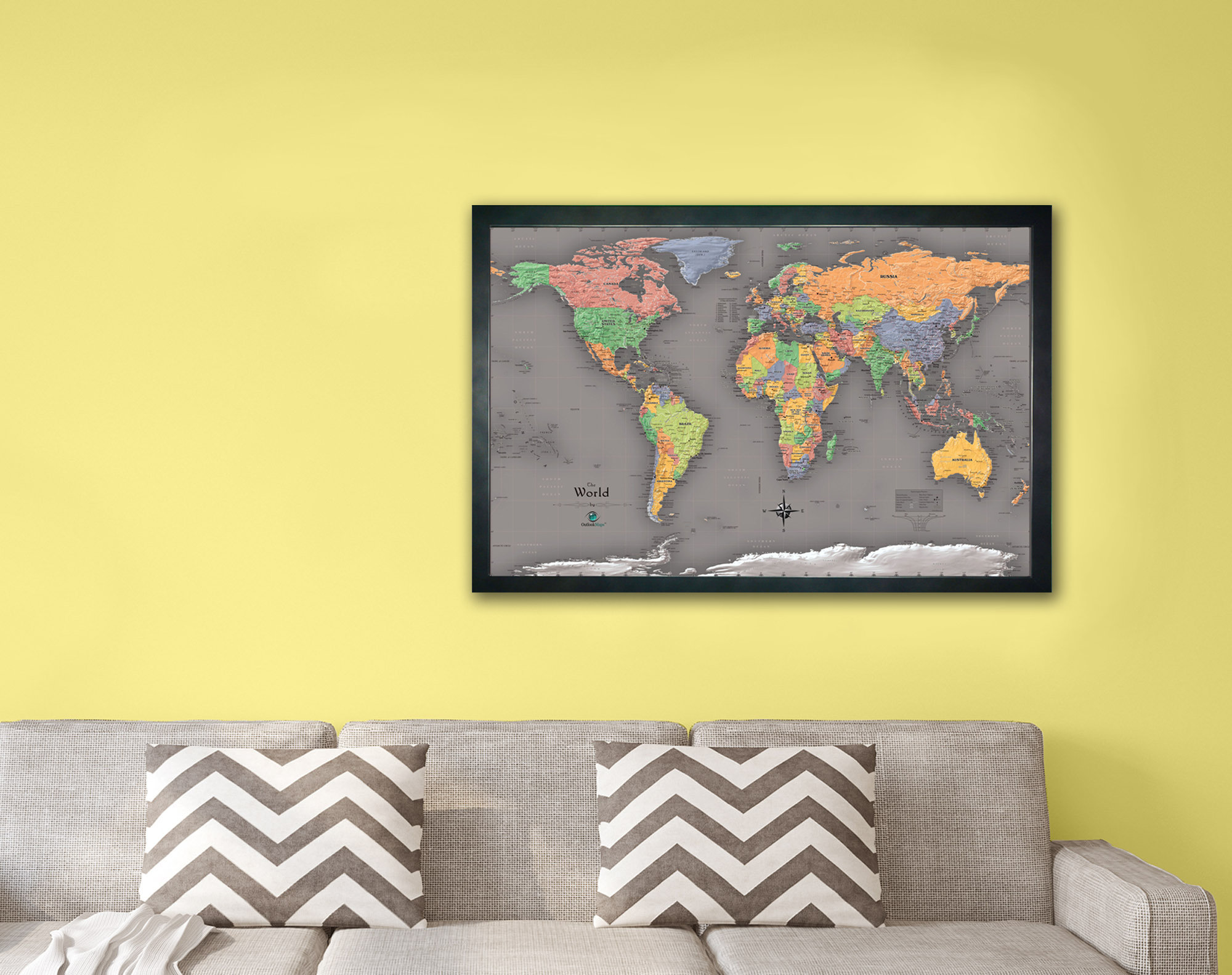 Home Magnetics Framed Magnetic Travel World Map & Reviews | Wayfair
