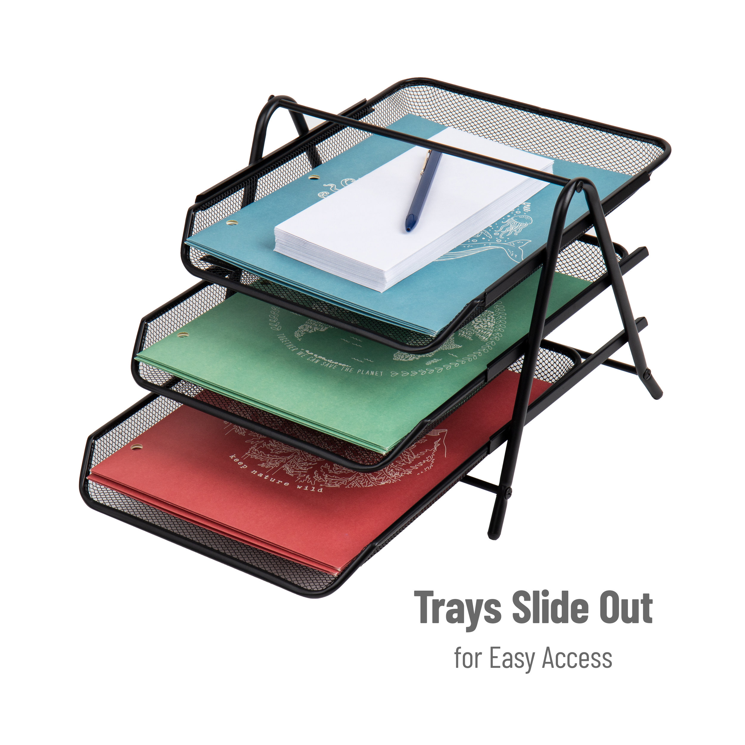 Mind Reader 3 Tier File Organizer | Wayfair