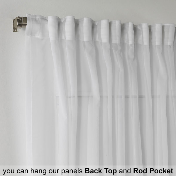 Lilijan Home & Curtain Extra Wide & Extra Long Faux Silk Crep Chifon ...