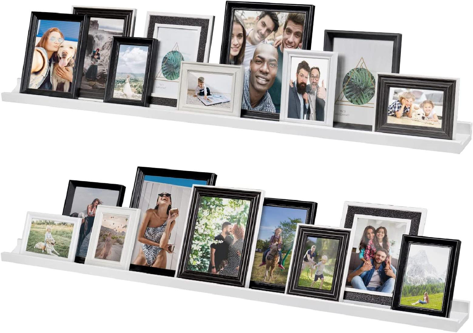 Latitude Run® 2 Piece Solid Wood Picture Ledge Wall Shelf | Wayfair