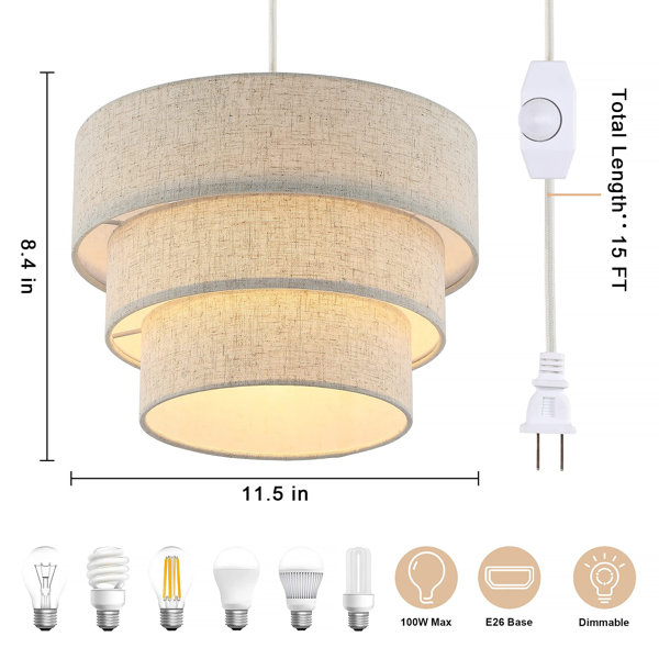 Ivy Bronx Daivon 1 - Light Drum Pendant | Wayfair