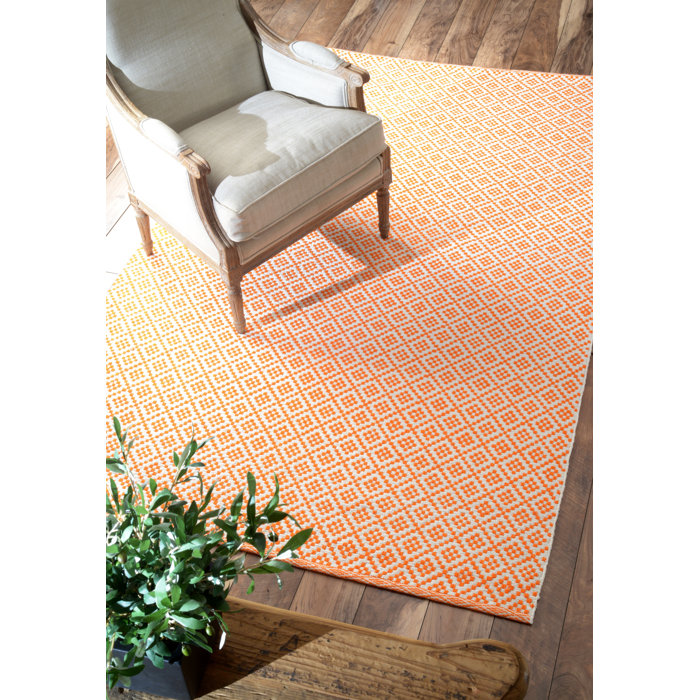 nuLOOM Handmade Hand Loomed Cotton Orange Rug | Wayfair