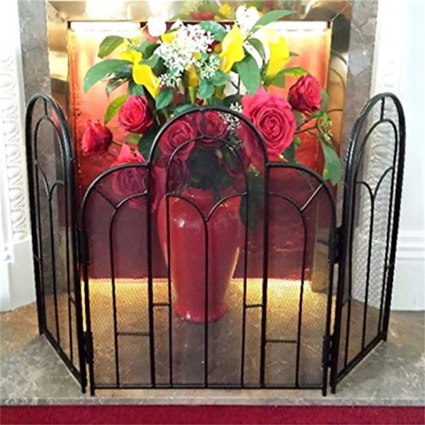 VonHaus 3 Panel Iron Fire Back | Wayfair.co.uk