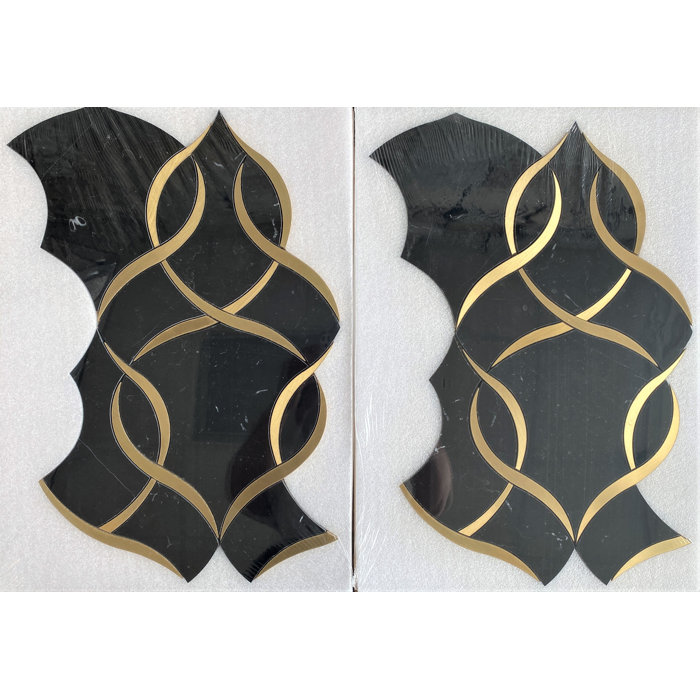 ES Stone Water Jet Water Jet 20" x 13" Marble Mosaic Tile | Perigold