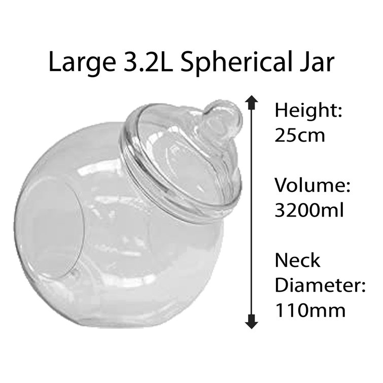 Symple Stuff Large Spherical Plastic 3200ml Storage Jar | Wayfair.co.uk