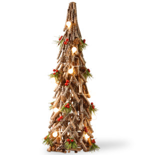 Farmhouse & Rustic Tabletop Trees Holiday Decorative Accents | Birch Lane