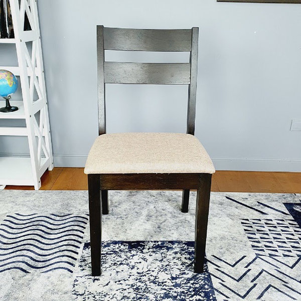 Winston Porter Banko Solid Wood Ladder Back Side Chair in Walnut ...