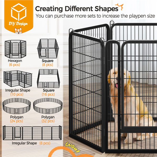 Yaheetech Outdoor Metal Dog Pen & Reviews | Wayfair