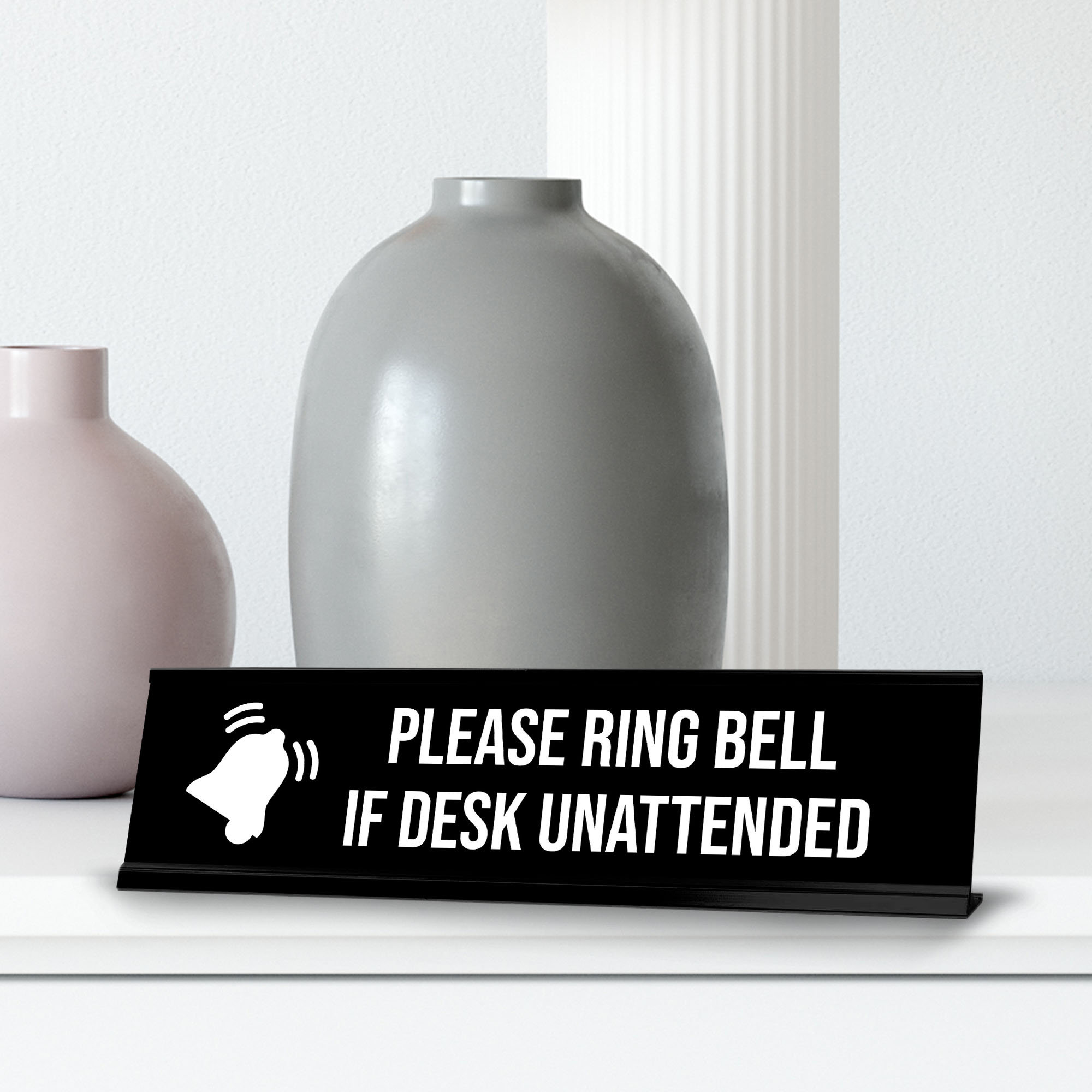 Signs ByLITA Please Ring Bell If Desk Unattended Desk Sign | Wayfair