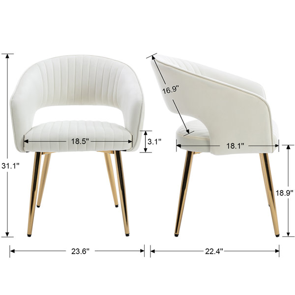 Everly Quinn Velvet Arm Chair & Reviews | Wayfair