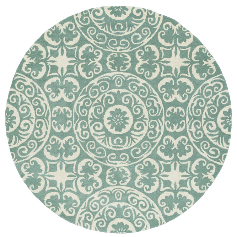 Charlton Home® Corine Handmade Tufted Wool Mint Rug & Reviews | Wayfair