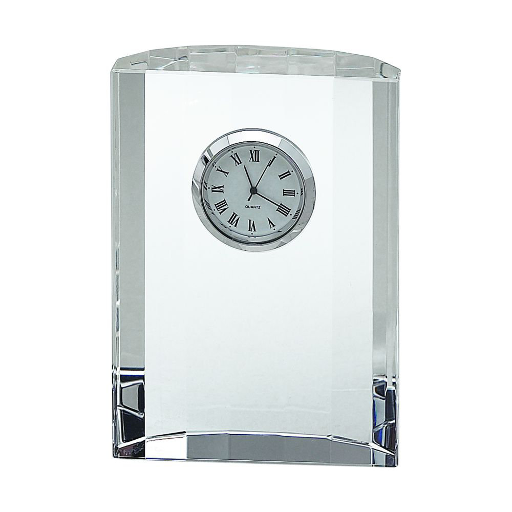 Charlton Home® Crystal Semi-Circular Clock | Wayfair