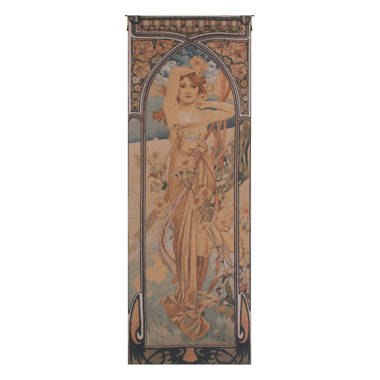 Charlotte Home Furnishings Mucha Soir by Alphonse Mucha Tapestry | Wayfair