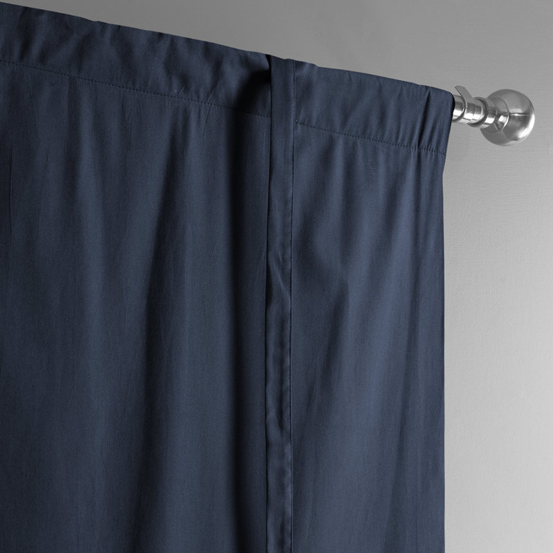 Ebern Designs Solid Cotton Room Darkening Tie-Up Window Shade | Wayfair