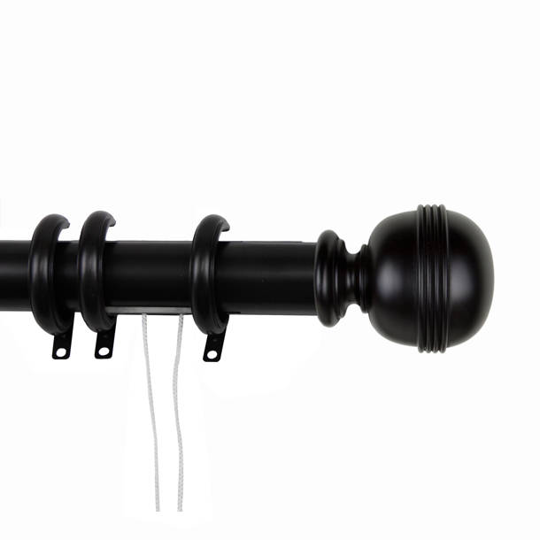 Astoria Grand Shuster Overall Width x 1.5'' Diameter Single Curtain Rod ...