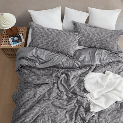 Coma Inducer Cuddles and Snuggles Bedtime Gray Oversized Comforter Set ...