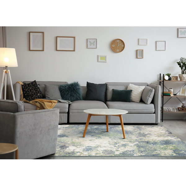 Novelle Home Dais Performance Blue/Green/Beige Rug & Reviews | Wayfair