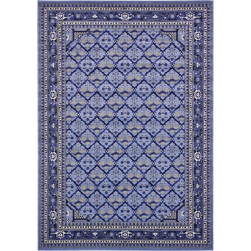 World Menagerie Lesa Performance Blue Rug | Wayfair