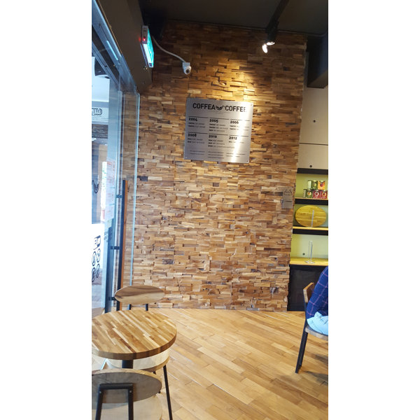 Java Creations Matrix 12" x 48" Reclaimed Engineered Wood Wall Paneling ...