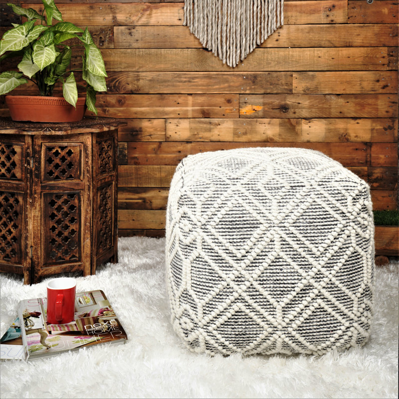LOOMINAIRE Upholstered Pouf & Reviews | Wayfair