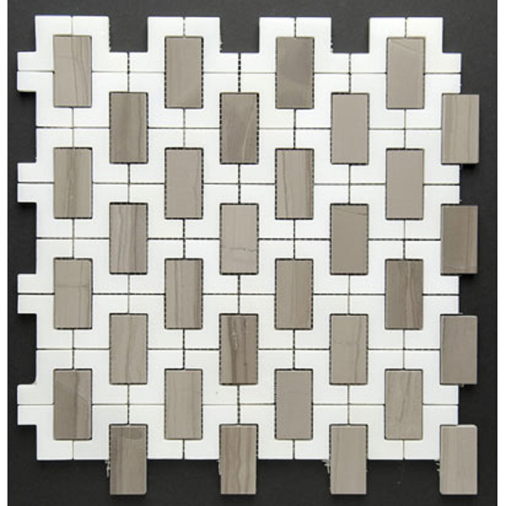 The Tile Square Polished Marrone Legno W/Eastern Park Slope 13" x 13 ...