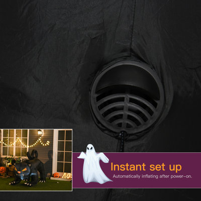 The Holiday Aisle® Giant Creeping Black Cat Halloween LED Lighted ...