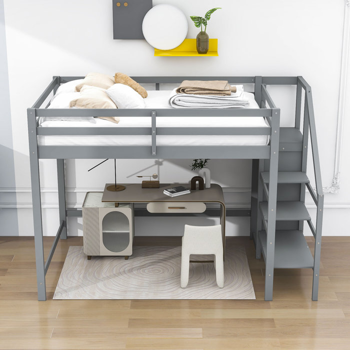 Harriet Bee Fidana Full Loft Bed by Harriet Bee | Wayfair