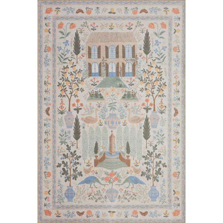 Rifle Paper Co. x Loloi Menagerie MEN-03 Camont Cream Rug & Reviews ...