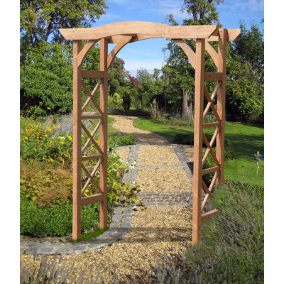 Arlmont & Co. Lachezar 60.43" W x 20.87" D Wood Arbor & Reviews | Wayfair