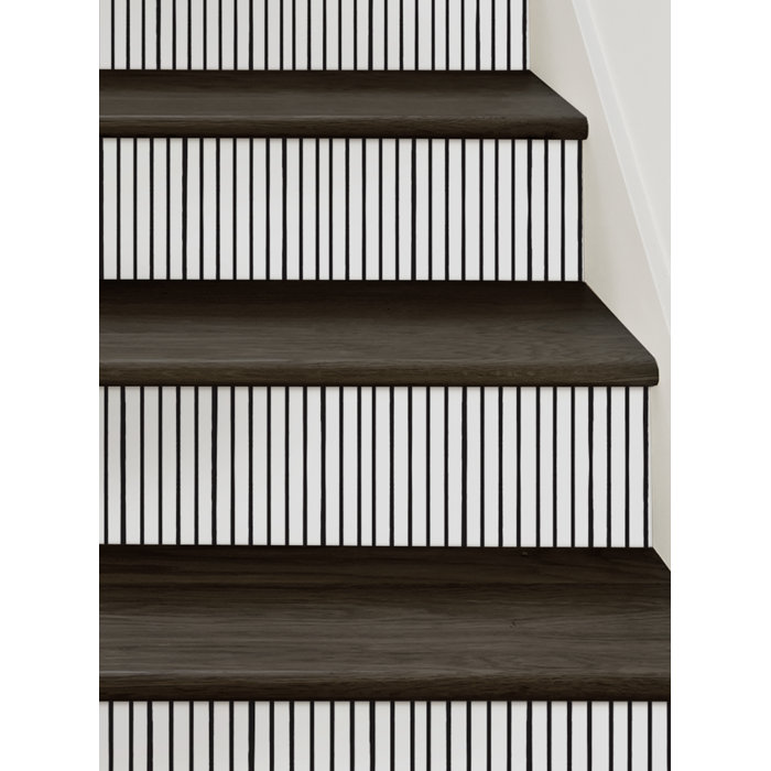 Latitude Run® Juweria Painted Peel and Stick Stair Riser Strips Wall ...