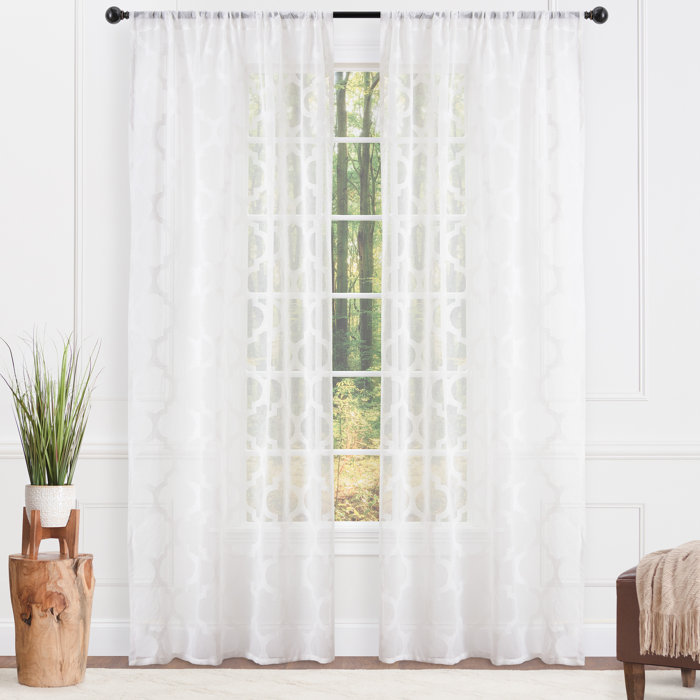 Red Barrel Studio® Polyester Semi-Sheer Curtains / Drapes Pair ...