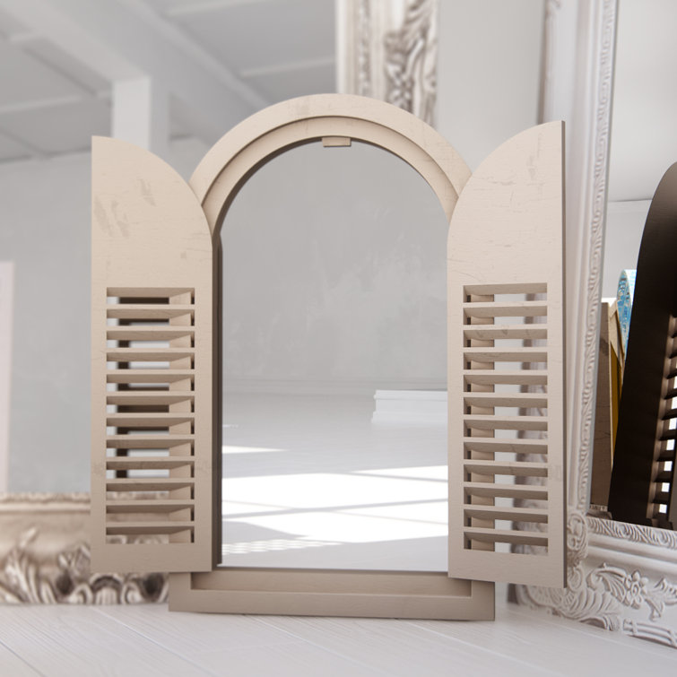 Fleur De Lis Living Shutter Mirror (White) & Reviews | Wayfair.co.uk