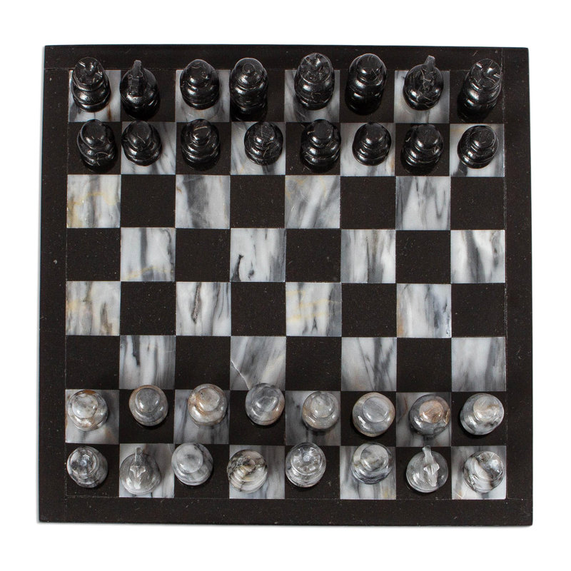 Mercer41 Handmade Besaw Gray Chess Board Game & Reviews | Wayfair