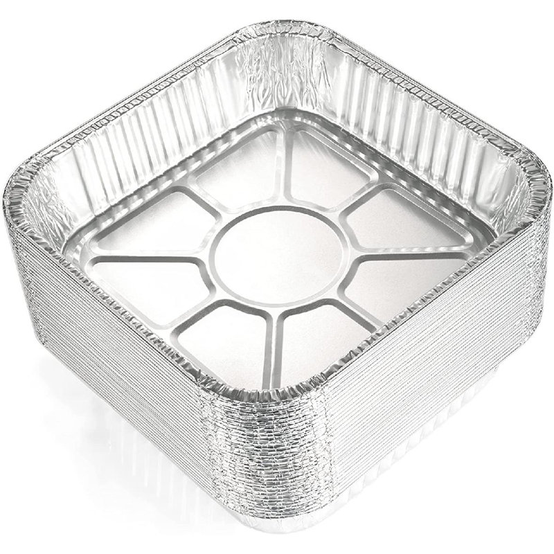 zhongshanginter 8X8 Aluminum Pans (30 Pack) - Disposable 8 Inch Square ...