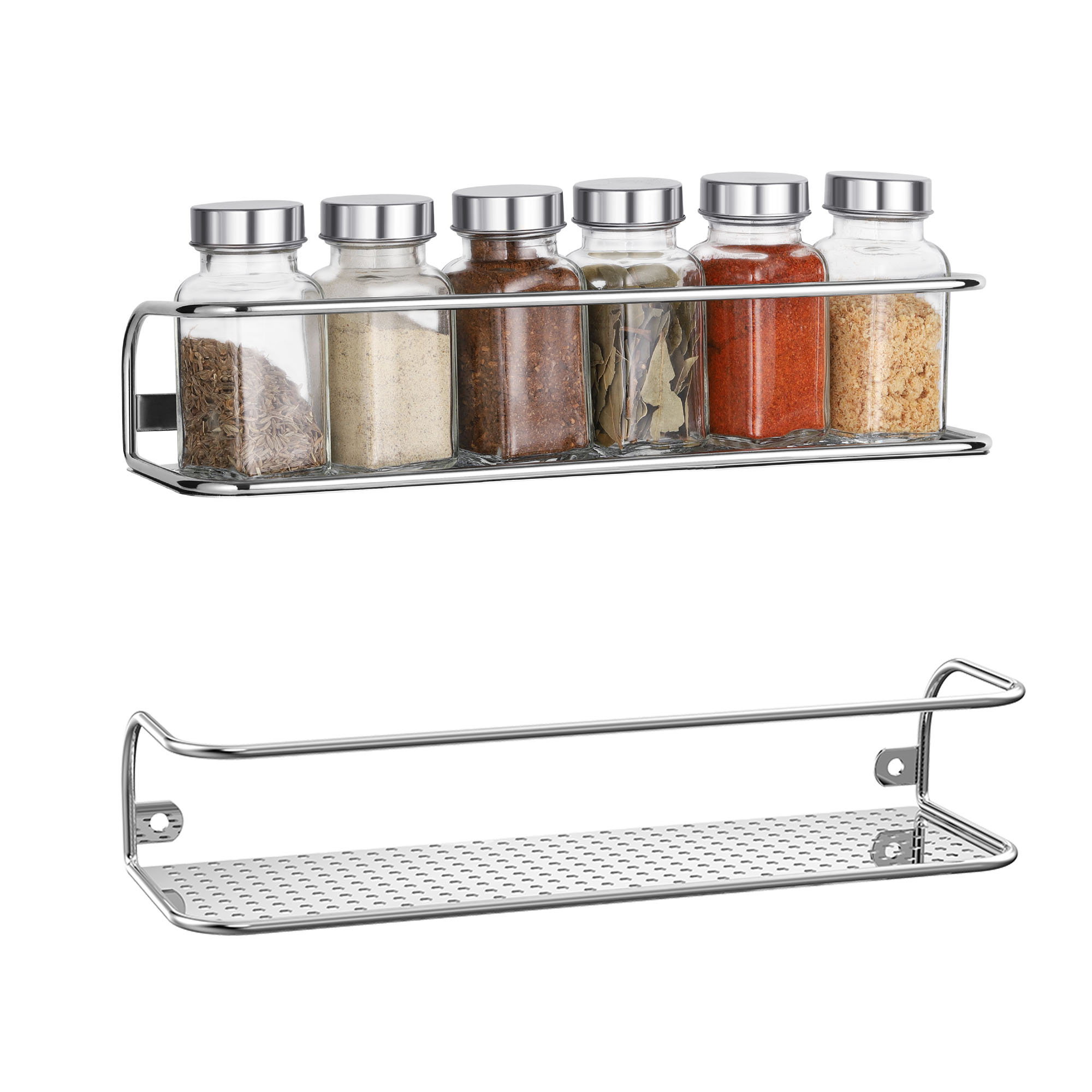Prep & Savour Wall Mount Spice Rack Organizer Spice Shelf For ...