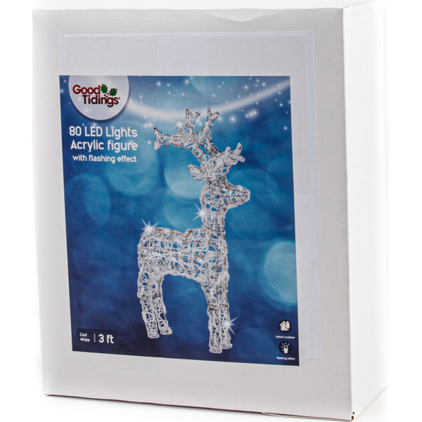 Illumax Flashing LED Acrylic Deer Lighted Display | Wayfair
