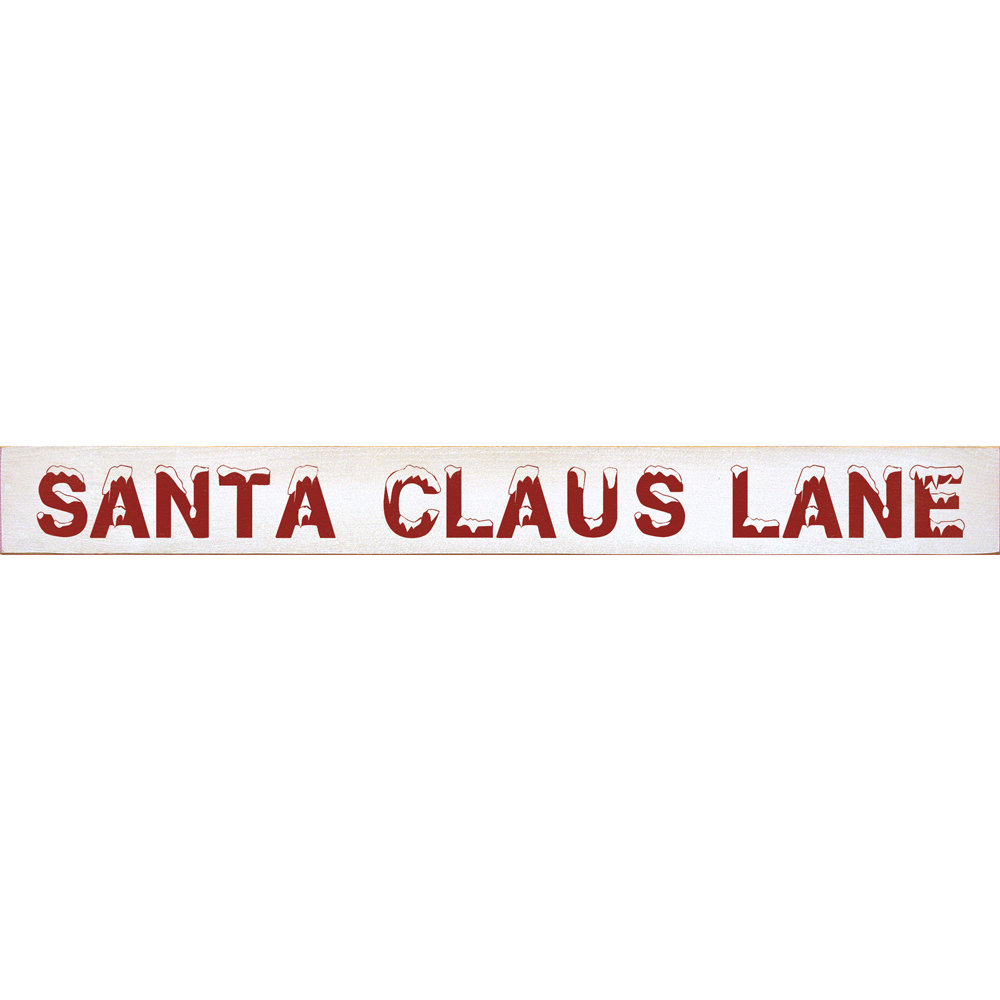 The Holiday Aisle® Santa Claus Lane - Panoramic Textual Art on Wood ...