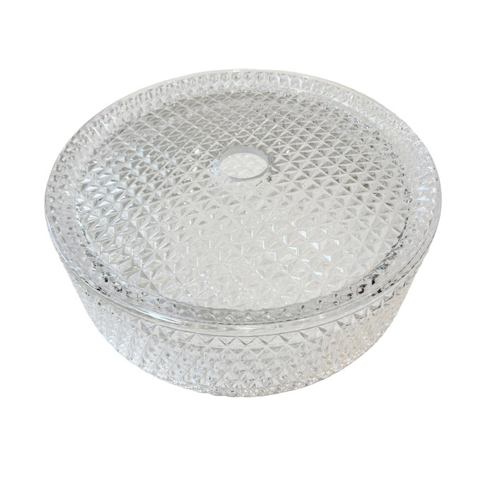 Homein 14.17'' Crystal Glass Circular Vessel Bathroom Sink | Wayfair