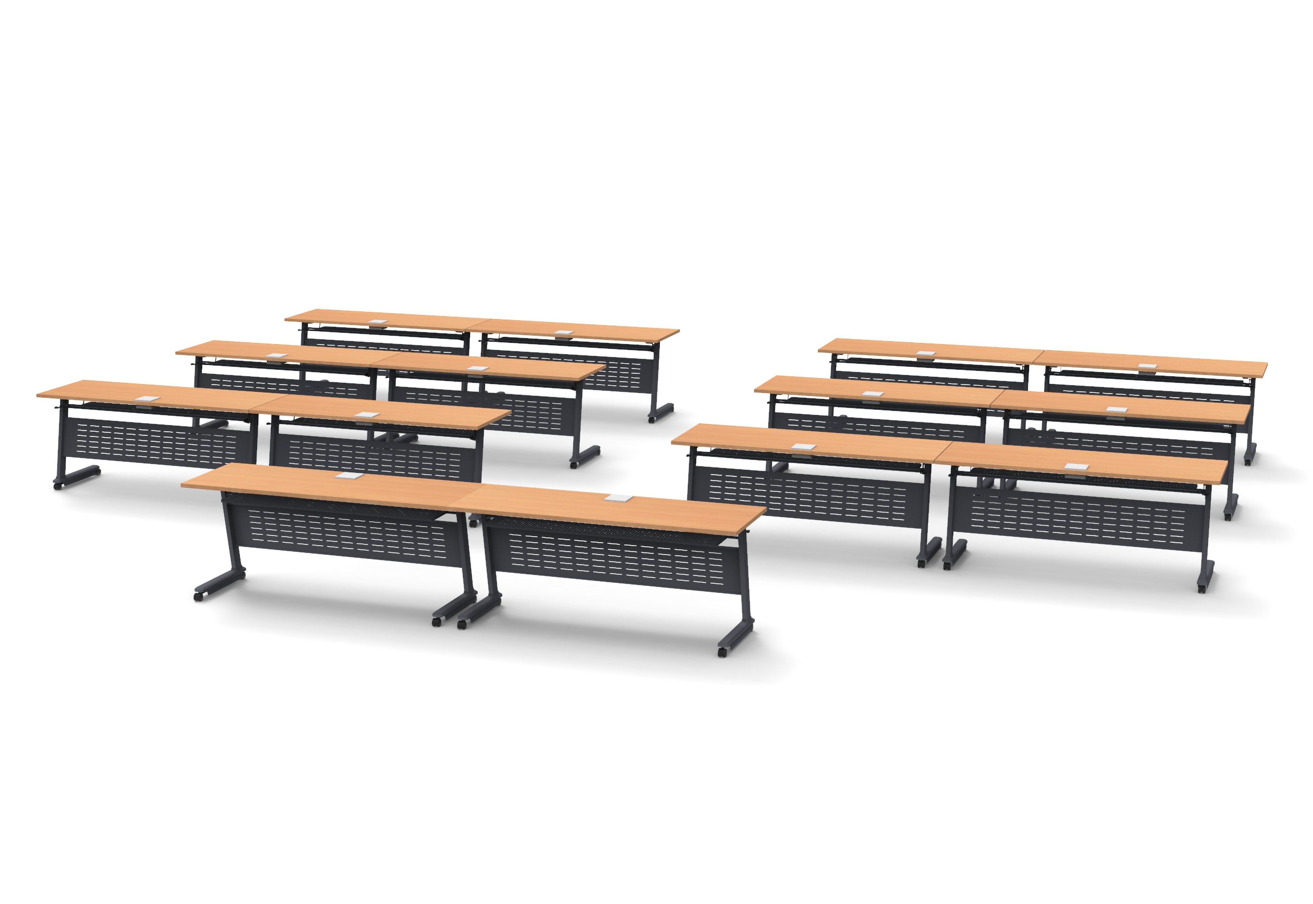 TeamWORK Tables 26 Person Training Meeting Seminar 14 Piece Tables Set ...