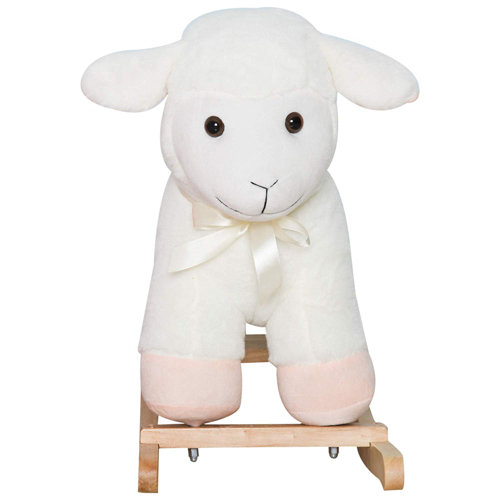 Qaba Kids Playtime Plush Sheep Lamb Toy Ride Rocking Horse & Reviews ...