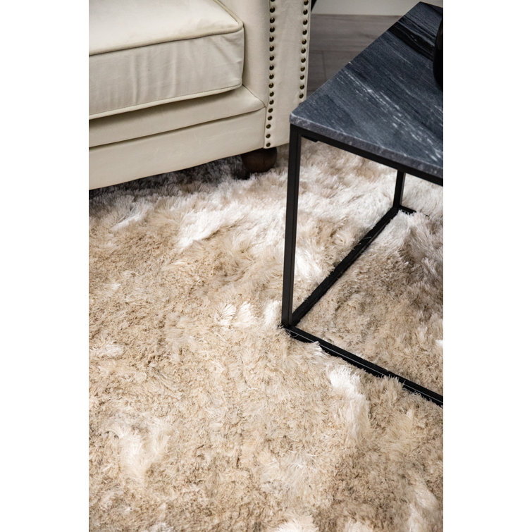 Fairmont Park Marina Handmade Shag Champagne Rug | Wayfair.co.uk