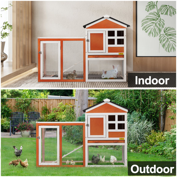 Tucker Murphy Pet™ Daleysa Weather Resistant Rabbit Hutch with Ramp ...