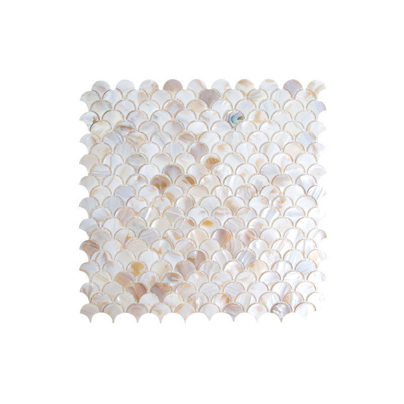 WS Tiles Mother of Pearl 1" x 1" Seashell Fish Scale Mosaic Sheet ...